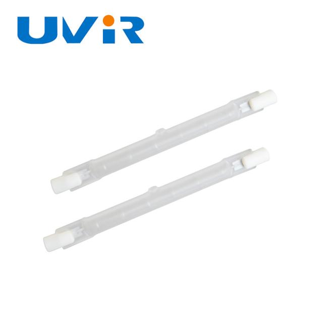 Halogen infrared heating lamp tube with frosted quartz tube