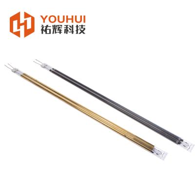 China Dual Tube Gold Coated Carbon Fiber Infrared Heating Lamp with 200-4000W Power Range for sale