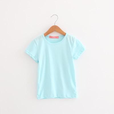 China Angou Summer Cotton Baby Girls&Boys Solid T-Shirts,High Quality Kids T-shirt wholesale for sale