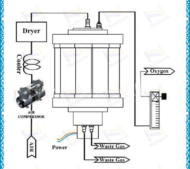 PSA Oxygen Generator Parts 15apm Molecular Sieve Changeable 200 Air flow rate