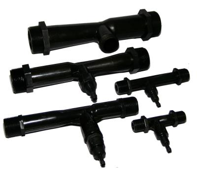 中国 PVDF Black Venturi With Different Water Flow Rate For Water Treatment System 販売のため