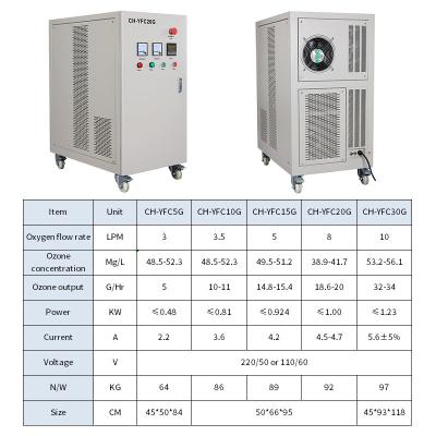 Cina sterilizzazione di depurazione delle acque di Generaotr dell'ozono 10-30g per la piscina dell'acqua potabile in vendita