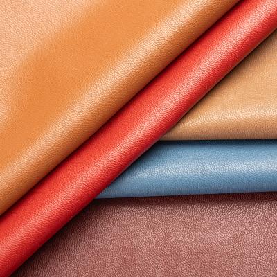 China Smooth Garment PU Leather Knitted Four Sided Elastic Faux Leather for sale
