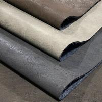 China 1.2mm Simulated Genuine Leather Microfiber PU with Retro Burnt Bark Pattern for Shoes and Bags for sale