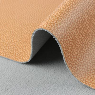 China Litchi Leathaire Fabric 1.2mm Breathable Leather Fabric For Sofas / Cushions for sale