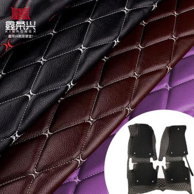 China Custom 7.0mm Thick Quilted PVC Synthetic Leather Embroidered Embossed Stretchy Polyurethane Foam Car Seat Foot Decorative Sofas for sale
