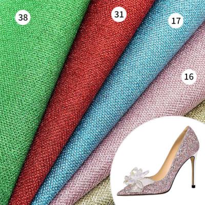 China Lightning Coarse Glitter PVC Synthetic Leather Shoe Lining for Jewelry Craft Luggage Bag Packaging Faux Leather Material Sofa for sale