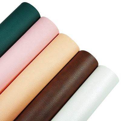 China PVC Litchi Grain Synthetic Leather for Furniture 54" Width for sale