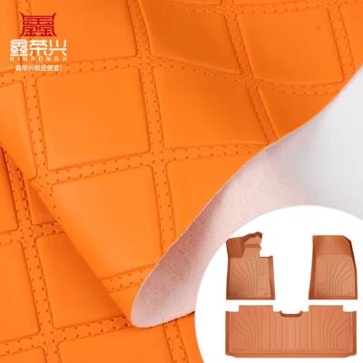China PVC Rhombus Punching Embossed Style Artificial Synthetic Leather for Car Foot Car Seats Sofa Decorate Bag Faux Leather Fabric for sale