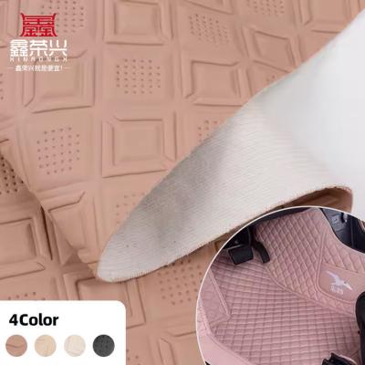 China PVC Diamond Punching Embossed Style Artificial Synthetic Leather for Car Foot Car Seats Sofa Decorate Bag Faux Leather Fabric for sale