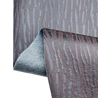 中国 卸売Pvcストライプ革 人工革 合成革 木製印刷 包装 財布 箱 靴 ノートブック 偽造革 布 販売のため