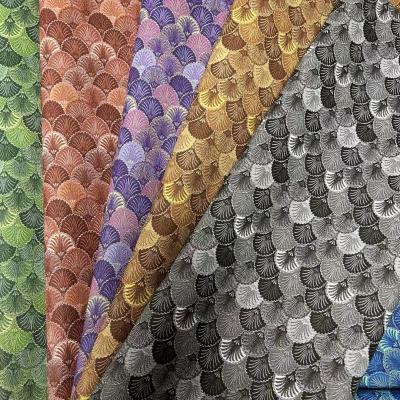 China PVC Peacock Flower Printed Synthetic Artificial Leather Fabric for Bag Packaging Notebook Phone Shell & Sofa Use for sale