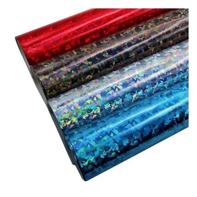 China PU Holographic Mirror Synthetic Leather for Shoes Vanity Case Bag Notebook Faux Leather Fabric for sale