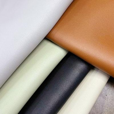 China 1.8mm Thickness 54/55" Width 40 Colors PVC Leather for Bags with Suede Backing and Embossed Pattern for sale