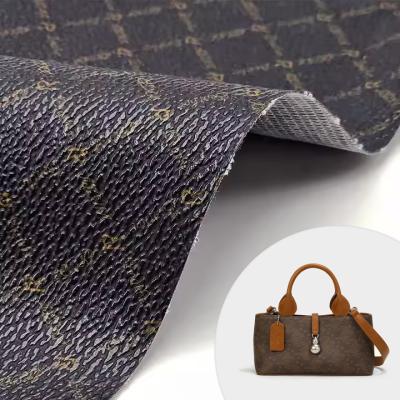 China 0.6mm Thickness 140cm Width Knitted Backing PVC Leather Synthetic Leather for Bags Furniture and Home Decor for sale