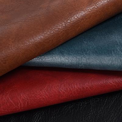 China PVC Oily Wax Shinning Tanned Artificial Synthetic Leather for Bag Shoes Sofa Chair Wallet Decorate Belt Faux Leather Fabric for sale