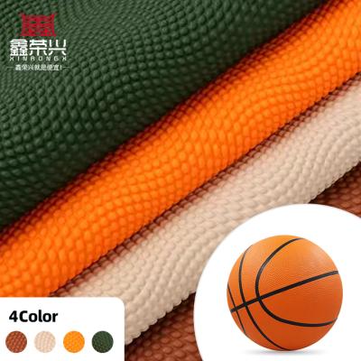 China Waterproof PVC Artificial Synthetic Leather Basketball Grain Embossed Style for Ball Bag Car Seats Decorative Faux Craft Sofa for sale