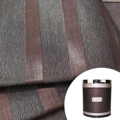 China Pearly Lustre PVC Wood Grain Pattern Fabric Synthetic Leather Background Wall Wallet Box Shoes Notebook-for Sofa Use for sale