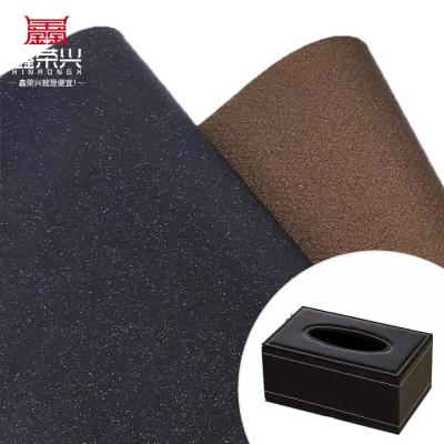 China Pvc Sardines Grain Artificial Synthetic Leather for Packaging Wallet Box Shoes Notebook Faux Leather Fabric for sale