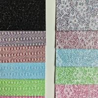 China XR Glitter Synthetic Leather Rice Pattern Floral Pattern 1.0mm 54inch Width for Bags Shoes for sale