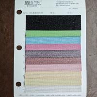 China Straight Stripe Glitter Mesh Leather 1.4mm PVC Synthetic Fabric for Bags and Shoes for sale