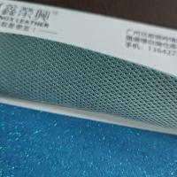 China Laser Macaron Holographic Leather with Mesh Backing 1.0mm Thickness 54 Inch Width for sale