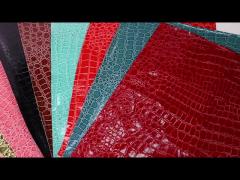 Hot Sale PVC Shiny High Gloss Synthetic Leather Embossed Stone Pattern for Shoes Bags Notebooks Furniture Use
