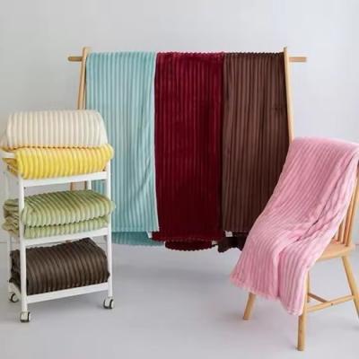 China Wholesale Custom Size 350GSM Solid Color Polar Fleece Blanket for sale