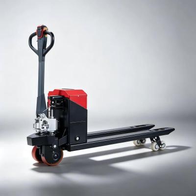 China Compact Semi Electric Pallet Truck Warehouse Semi Electric Pallet Jack 1000w for sale