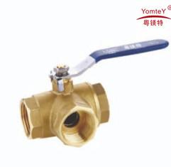 China yomtey brass three-way   ball valve for sale