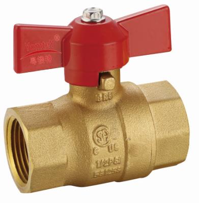 China YomteY Brass Ball Valve Butterfly handle for sale