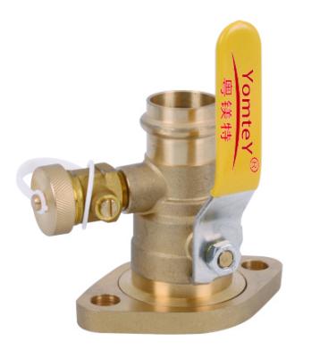 China YomteY Brass Press Rotating-Flanged Ball Valve with drain for sale