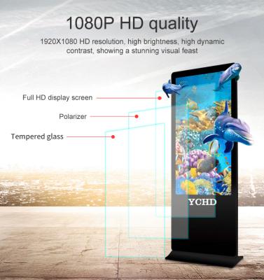 Cina Giocatore LCD dell'interno di pubblicità, chiosco a 55 pollici del contrassegno di Digital di intelligenza in vendita
