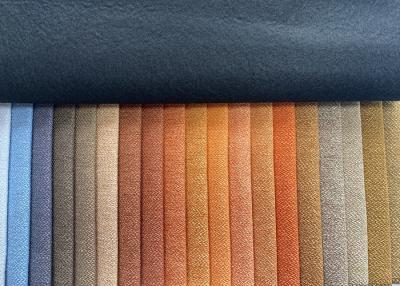 China Modern Plain Linen Sofa Fabric 100 Polyester Linen Fabric Tear Resistant for sale