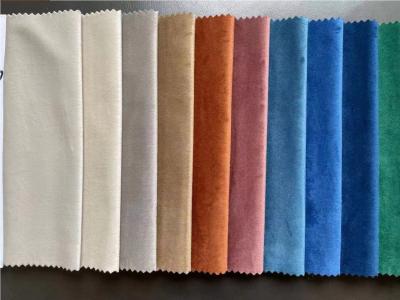 China Sofa Felpa Fabric , Tear Resistant Plain Velvet Fabric for sale