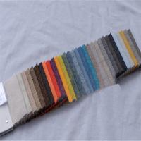 China Plain Weave Dyed Linen Sofa Fabric 100% Polyester Thickened Solid Color for sale