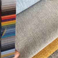 China Plain Weave Dyed Linen Sofa Fabric 100% Polyester Thickened Solid Color for sale