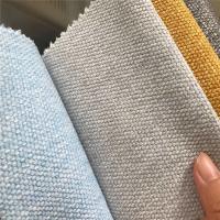 China Plain Weave Dyed Linen Sofa Fabric 100% Polyester Thickened Solid Color for sale