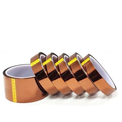 China 110 micrones de cinta de Kapton PI cinta de PET aislante eléctrico de poliamida de color marrón en venta
