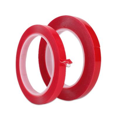 중국 나노 빨간색 양면 접착제 고 점착성 아크릴 비 표시 투명한 분배 판매용
