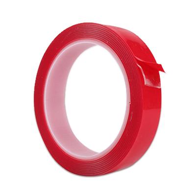 중국 나노 빨간색 양면 접착제 고 점착성 아크릴 비 표시 투명한 분배 판매용