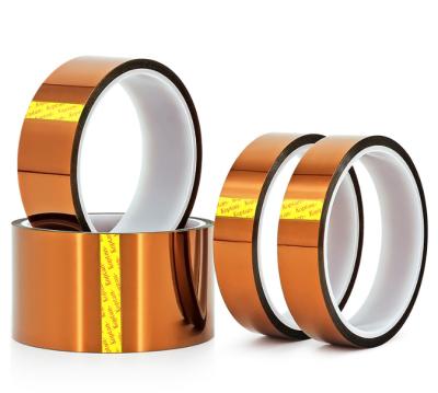 China Kapton Polyimide Tape 50 Micron Thickness Silicone Adhesive Tape for Electrical Insulation Thermal Protection and SMT PCB Masking for sale