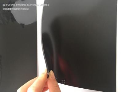 China 0.7mm Black SGS SR-S-15P Urethane Foam Polyurethane foam With PET Support for sale