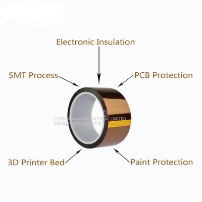 Cina Nastro adesivo ad alta temperatura del silicone del nastro di resistenza al calore del film del Polyimide del Kapton in vendita
