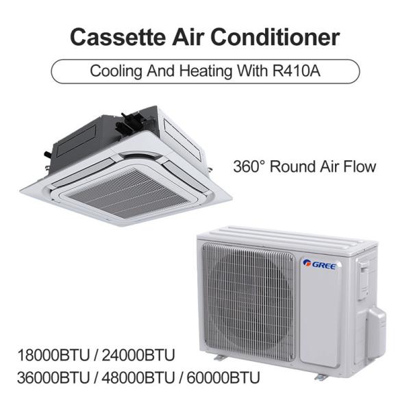Quality Low Noise Ceiling Cassette Air Conditioner Cooling System Air Cooler Indoor for sale