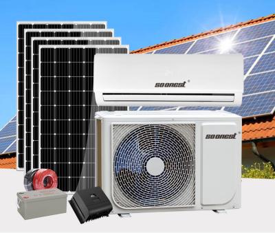 China Cheap Price AC/DC 110V 220V 240V Green Solar Air Conditioner Solar Ac Dc Hybrid Air Conditioner With Solar Panels for sale