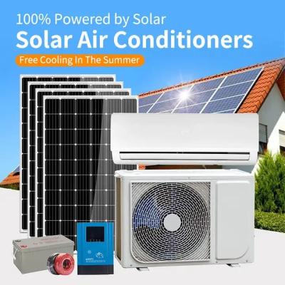 China 12000Btu 18000Btu DC AC Split Unit Solar Air Conditioner 18000Btu 100% Room Solor Refrigeraci Solar Hybrid Solar Air Conditioner for sale