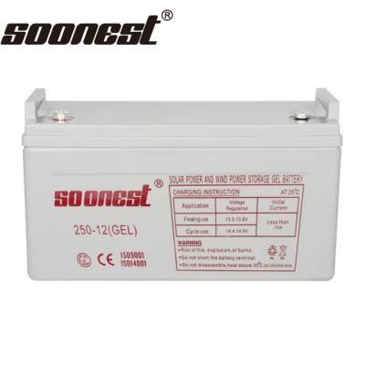 China 200Ah Solar 12V 220Ah Gel Batteries Battery Power Bank 12V 250Ah Gel Solar Batteries for sale