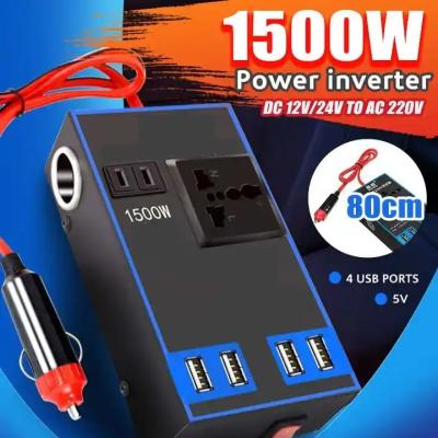 China Inverter Multiple Car Charger Power Inverter 12V 1500 Watts Car Power Inverter 1500W For Car Us St for sale