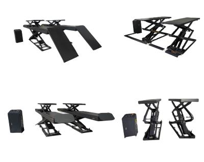 Cina 110 mm MIN Altezza 4.0t Capacità Heavy Duty Twin Scissor Car Lifter per manutenzione auto in vendita